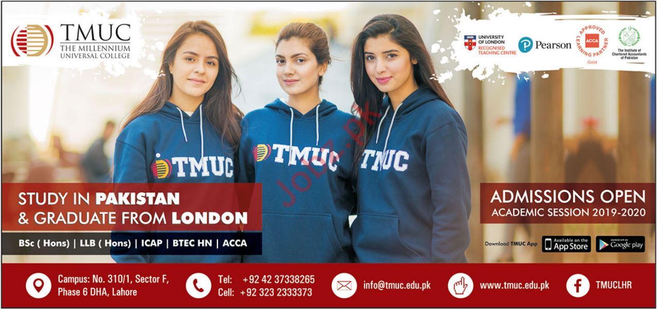 The Millennium Universal College TMUC Admissions 2025 Private admissions University Teaching ...