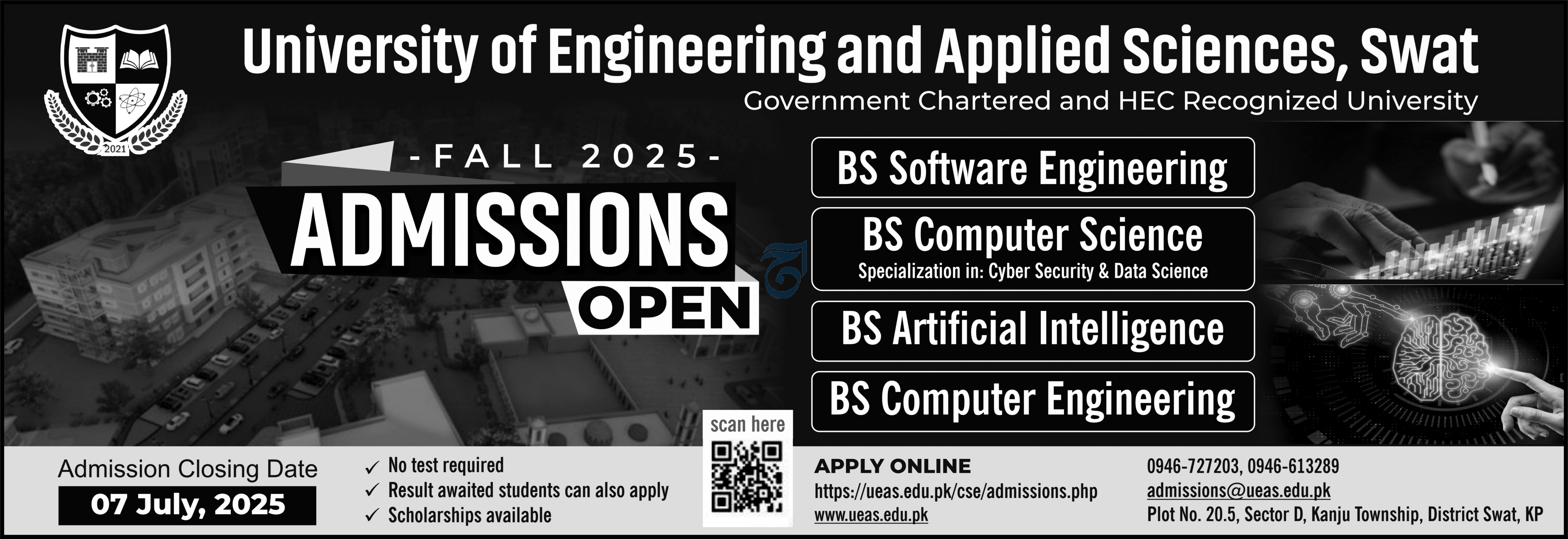 BS Admissions 2025 open in UET 2025 Government admissions University Engineering Karachi Sindh ...