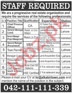 Al Kabir Town Pvt Ltd Chief Financial Officer Jobs 2024 Job ...