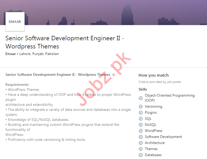 Emaar Pakistan Jobs 2020 in Lahore 2025 Job Advertisement Pakistan