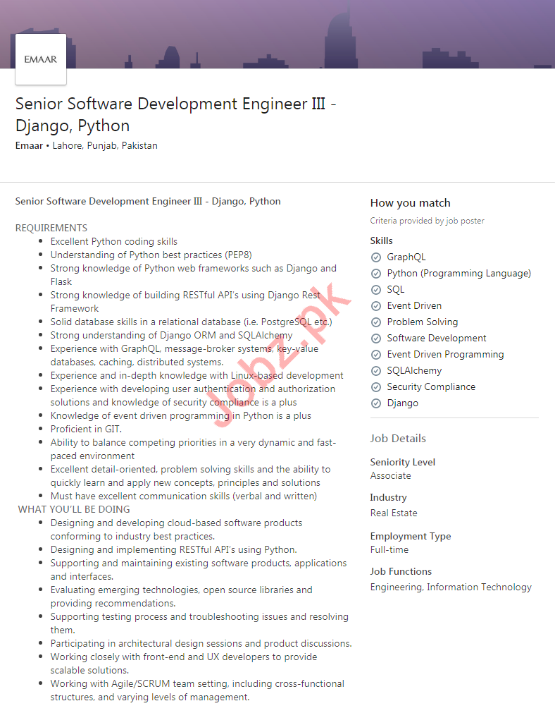 Emaar Pakistan Jobs 2020 in Lahore 2025 Job Advertisement Pakistan