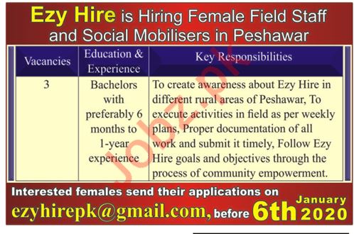 Ezy Hire Pakistan Jobs 2020 in Peshawar KPK 2025 Job Advertisement Pakistan