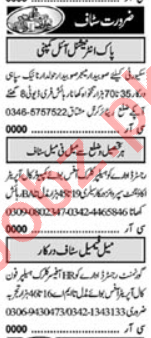 HR Officer & Web Developer Jobs 2020 in Lahore 2024 Job Advertisement ...