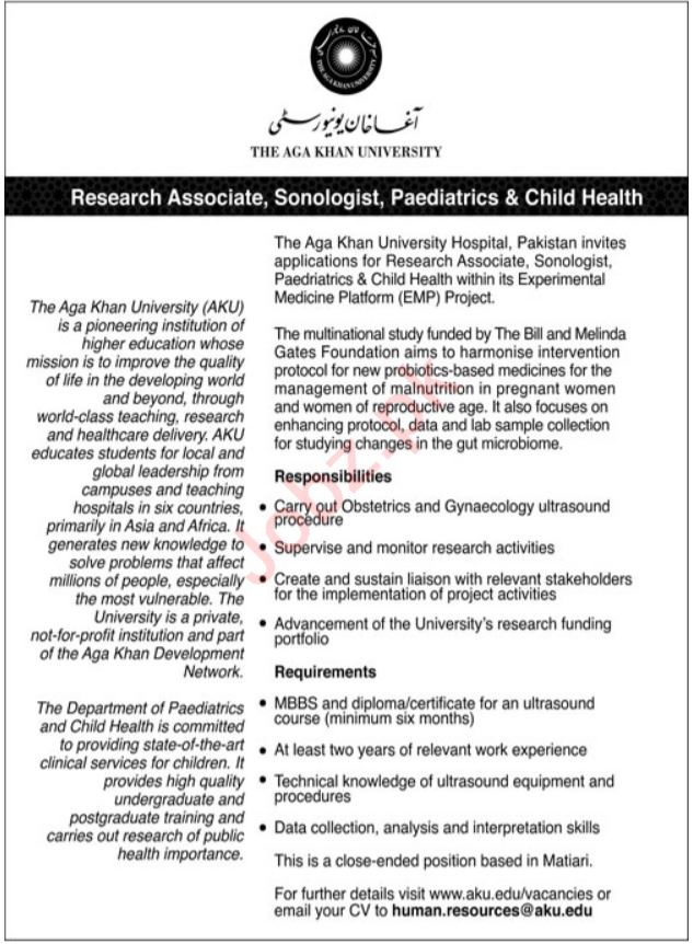 The Aga Khan University Matiari Jobs 2022 2025 Job Advertisement Pakistan