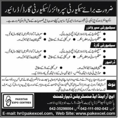 Pakistan Expo Centres Pvt Ltd Lahore Jobs 2022 2024 Job Advertisement Pakistan