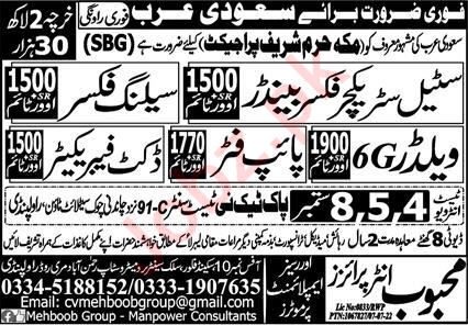 Staff Required in Saudi Arabia 2025 Job Advertisement Pakistan