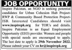 Job Opportunities at Inspire Pakistan 2025 Job Advertisement Pakistan