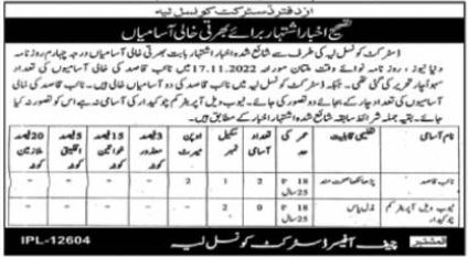 District Council Layyah Class IV Jobs 2022 2025 Job Advertisement Pakistan