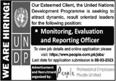 United Nations Development Programme UNDP Jobs 2023 2025 Job Advertisement Pakistan