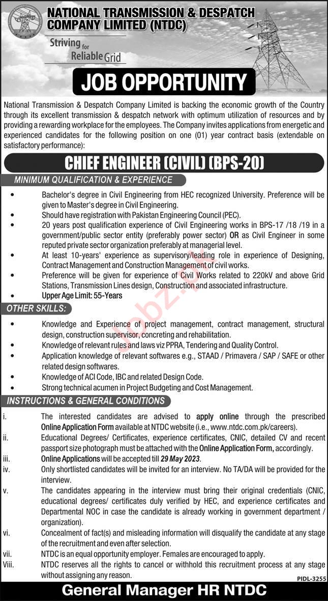 National Transmission & Despatch Company Jobs 2023 2025 Job Advertisement Pakistan