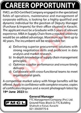 Career Opportunity at FTC Management Company 2025 Job Advertisement ...