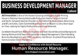 Business Development Manager Jobs 2023 2025 Job Advertisement Pakistan