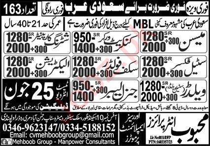 Mehboob Enterprises OEP Saudi Arabia Jobs Announcement 2023 2025 Job Advertisement Pakistan