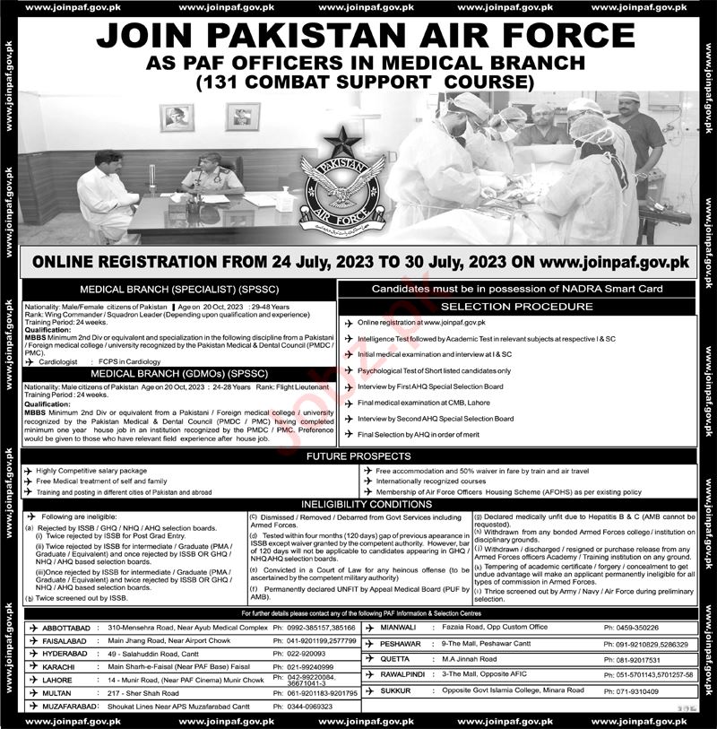 Pakistan Air Force Lahore Job Announcement 2023 2024 Job Advertisement Pakistan