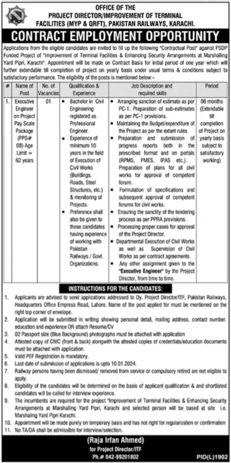 Employment Opportunity at Pakistan Railways 2025 Job Advertisement Pakistan