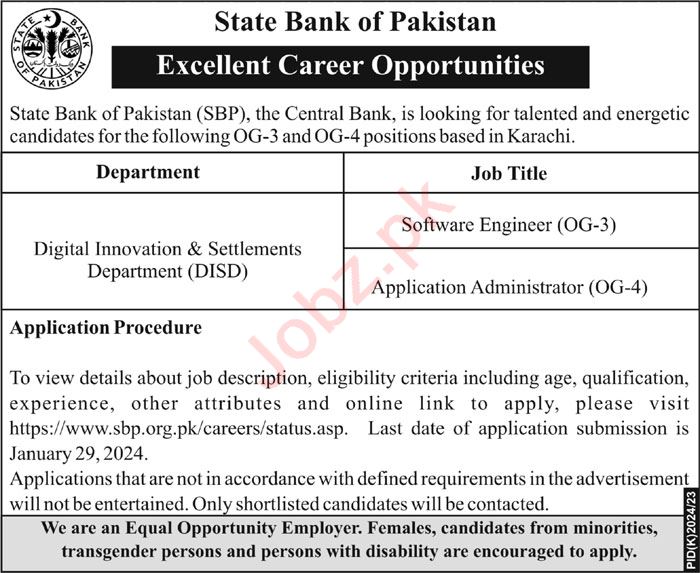 State Bank of Pakistan SBP Karachi Job 2024 2025 Job Advertisement Pakistan