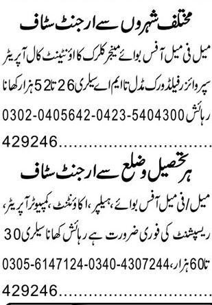 Computer Operator & Receptionist Jobs 2024 in Lahore 2025 Job ...