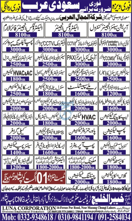 Electronics Engineer and Technician jobs in Saudi Arabia 2025 Job ...