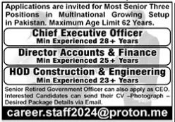 Chief Executive Officer CEO Jobs 2024 2025 Job Advertisement Pakistan