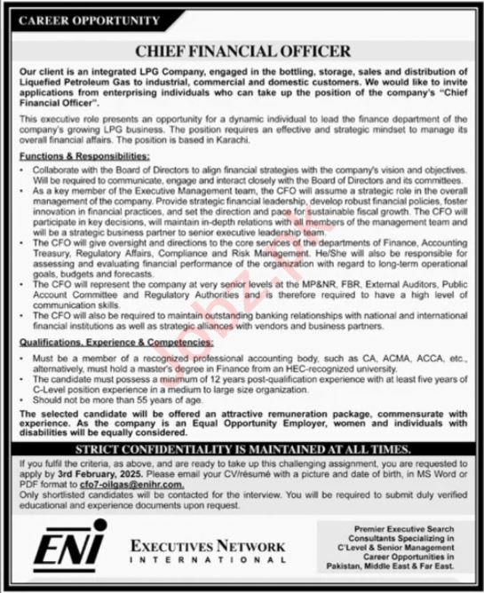 Executive Network International ENI Karachi Job 2025 2025 Job Advertisement Pakistan