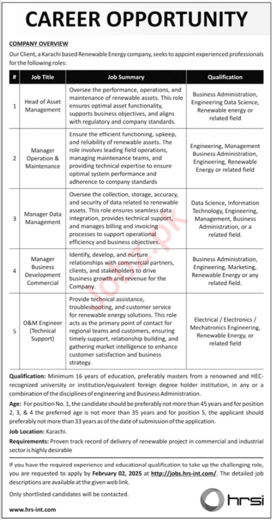 HRSI Karachi Jobs 2025 2025 Job Advertisement Pakistan